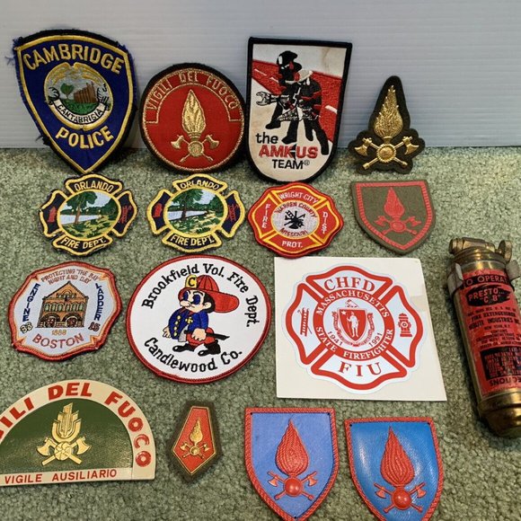Other | 16 Fire Department Fireman Firefighter Patch Lot Presto ...